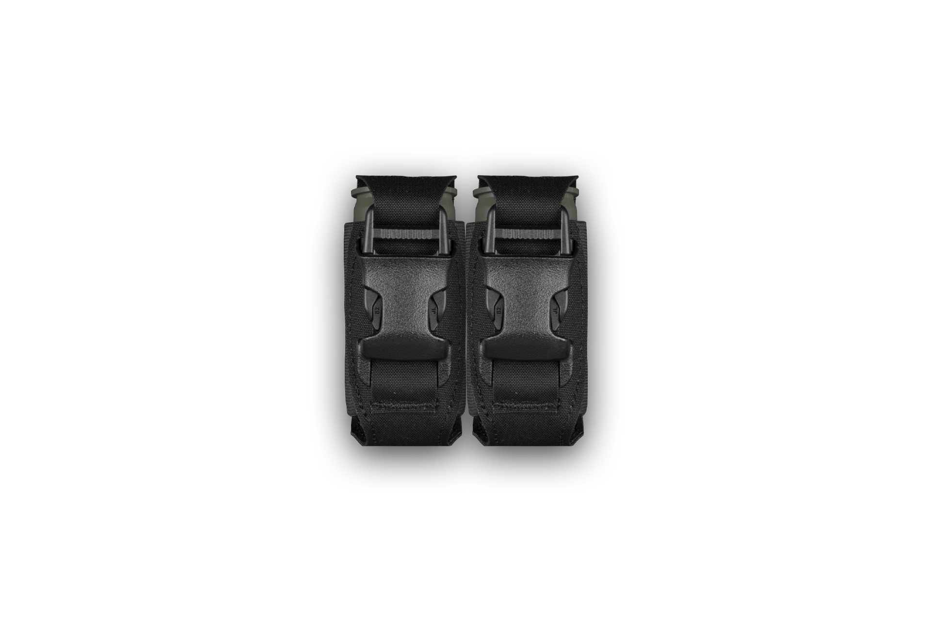 Single 40mm Flash Bang Pouch x2 Black Bundle